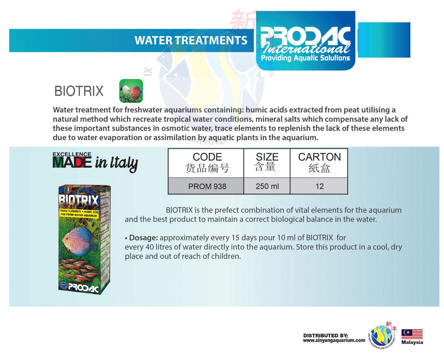 PRODAC Biotrix - Xin Yang Aquarium and Pets
